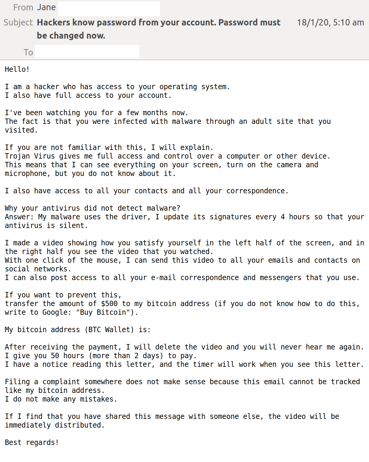 Warning Multiple Extortion Phishing Emails Threatening To Release